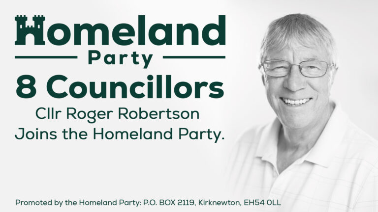 Cllr Roger Robertson joins the Homeland Party. - Homeland Party