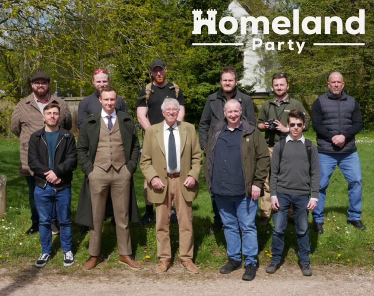 Out canvassing for Roger Robertson - Homeland Party